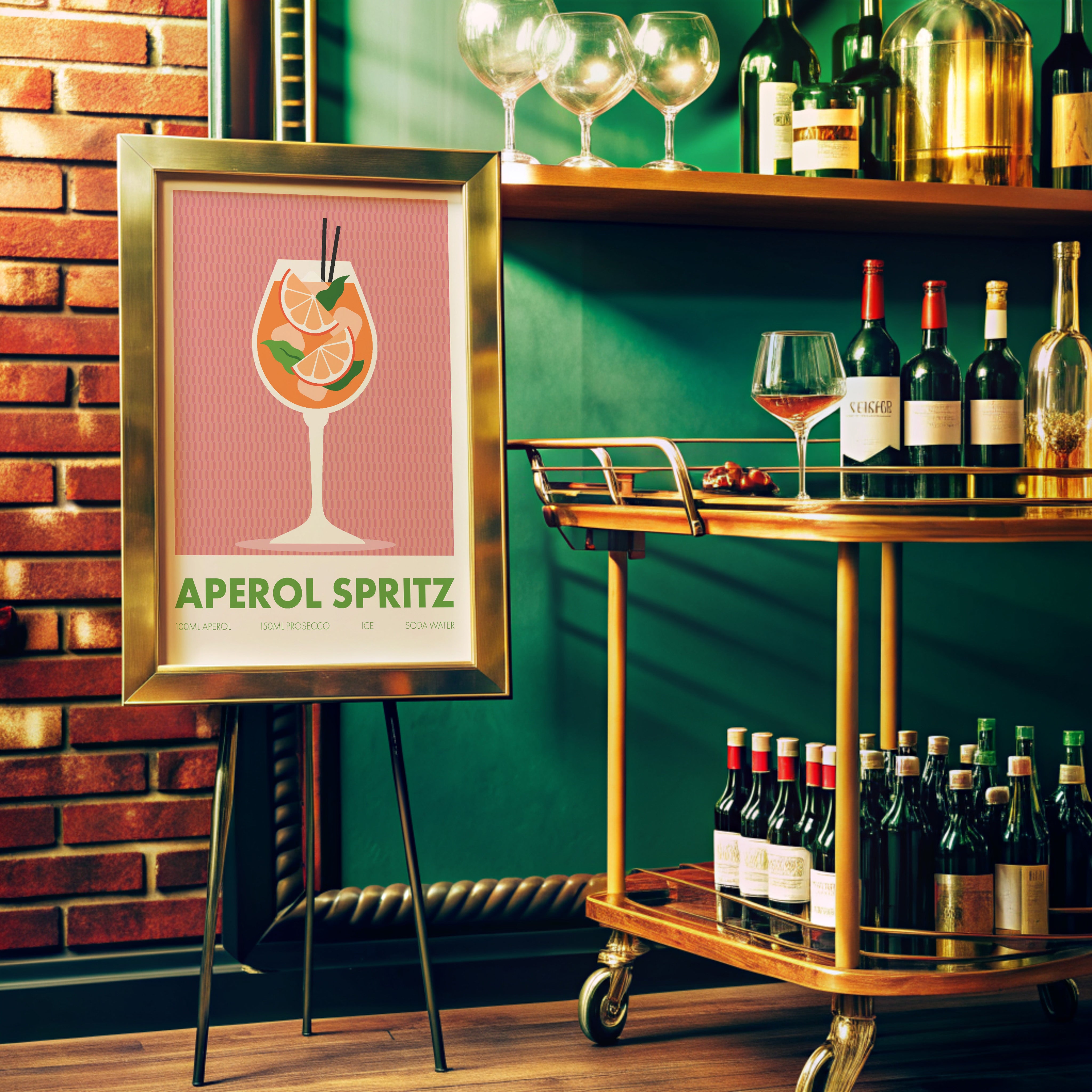 Aperol Spritz Cocktail Poster - Poptart Posters